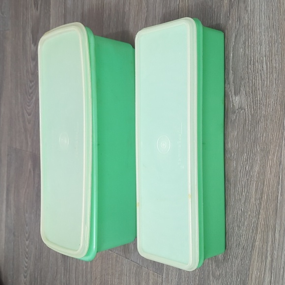 Tupperware | Kitchen | Vintage 97 Tupperware Green Storage Containers ...